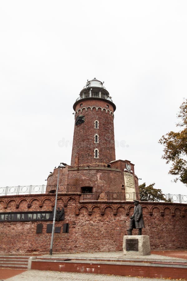 The Lighthouse on the Background of the Sky. Kolobrzeg, Poland ...