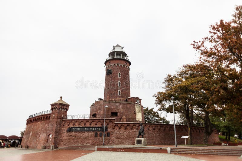 The Lighthouse on the Background of the Sky. Kolobrzeg, Poland ...
