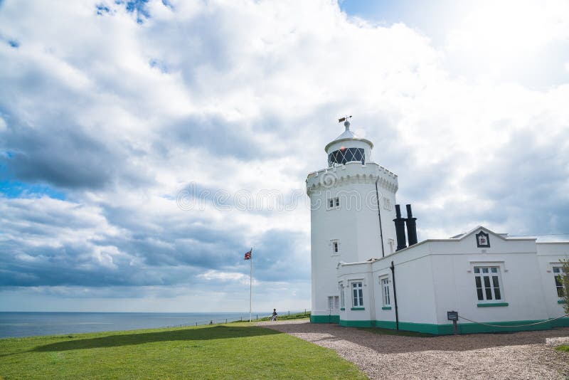 Dover, Kent - The Lighthouse And The English Channel Stock Photo ...