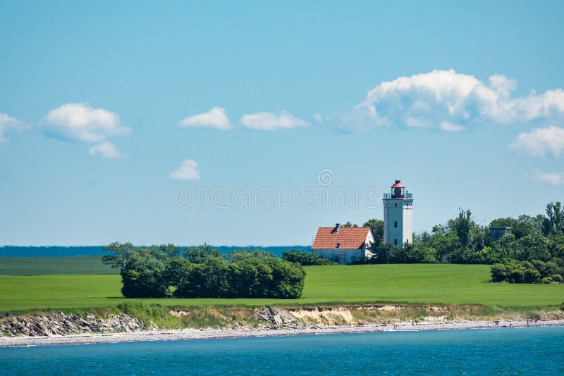 Lighthouse on the Baltic Sea Coast in Gedser Stock Photo - Image of ...
