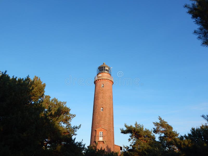 Lighthouse on the Baltic Sea Coast Stock Image - Image of memorial ...