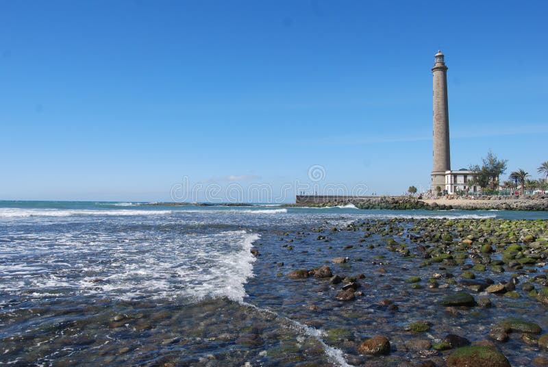 Lighthouse from Beach stock image. Image of tide, ocean - 13497317