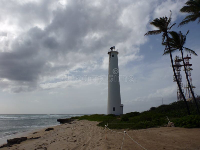 Lighthouse on the Beach stock image. Image of tropical - 73705761