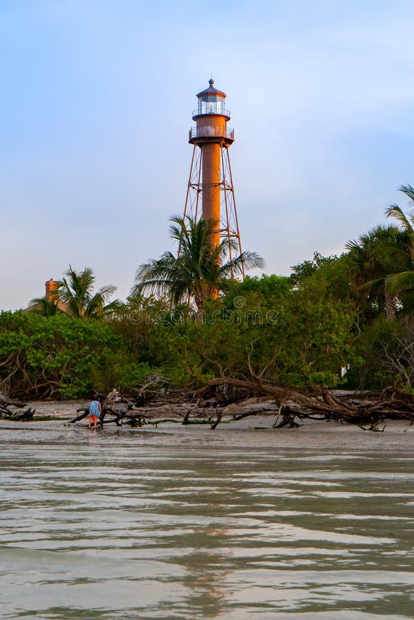Lighthouse by the Beach stock image. Image of gulf, florida - 120963841