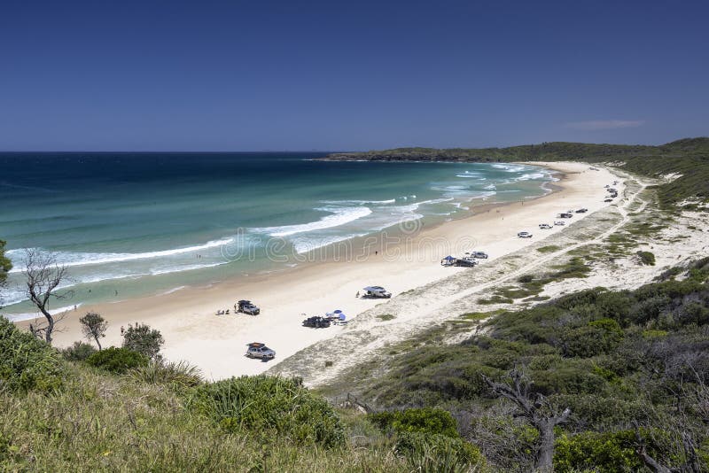 Lighthouse Beach, Seal Rocks Australia Stock Photo - Image of coast ...
