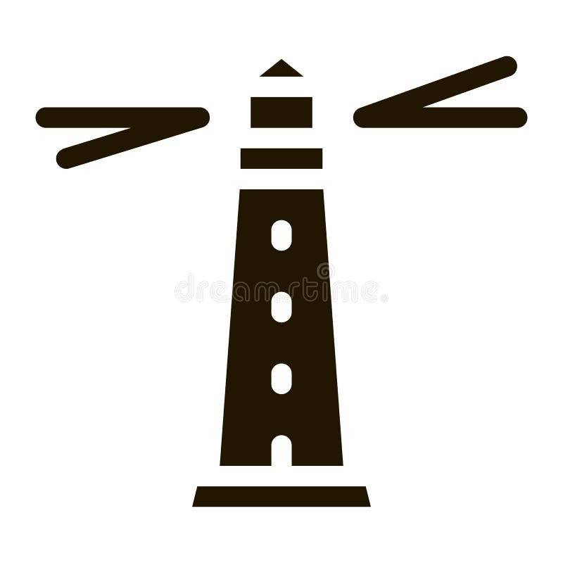 Lighthouse Beacon Icon Vector Outline Illustration Stock Vector ...