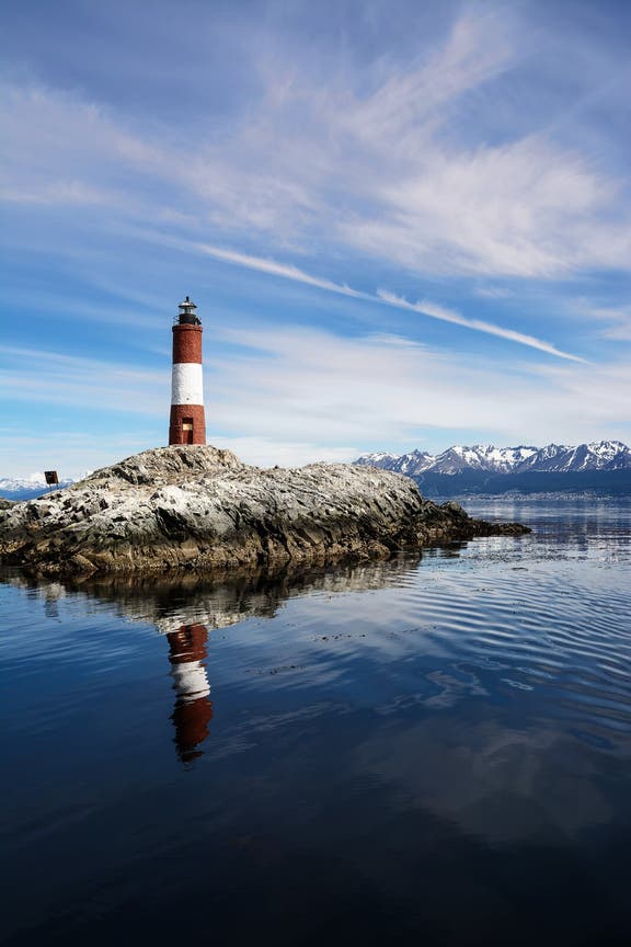 Lighthouse in Beagle Channel Stock Image - Image of channel, beacon ...