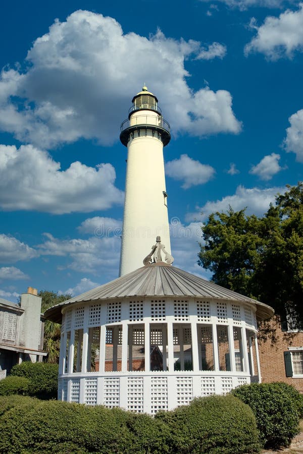 Lighthouse Behind Gazebo stock photo. Image of gazebo - 171984326