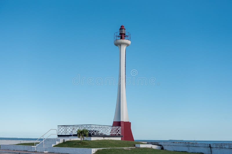 Lighthouse in Belize with Caribbean Sea in Background Stock Photo ...