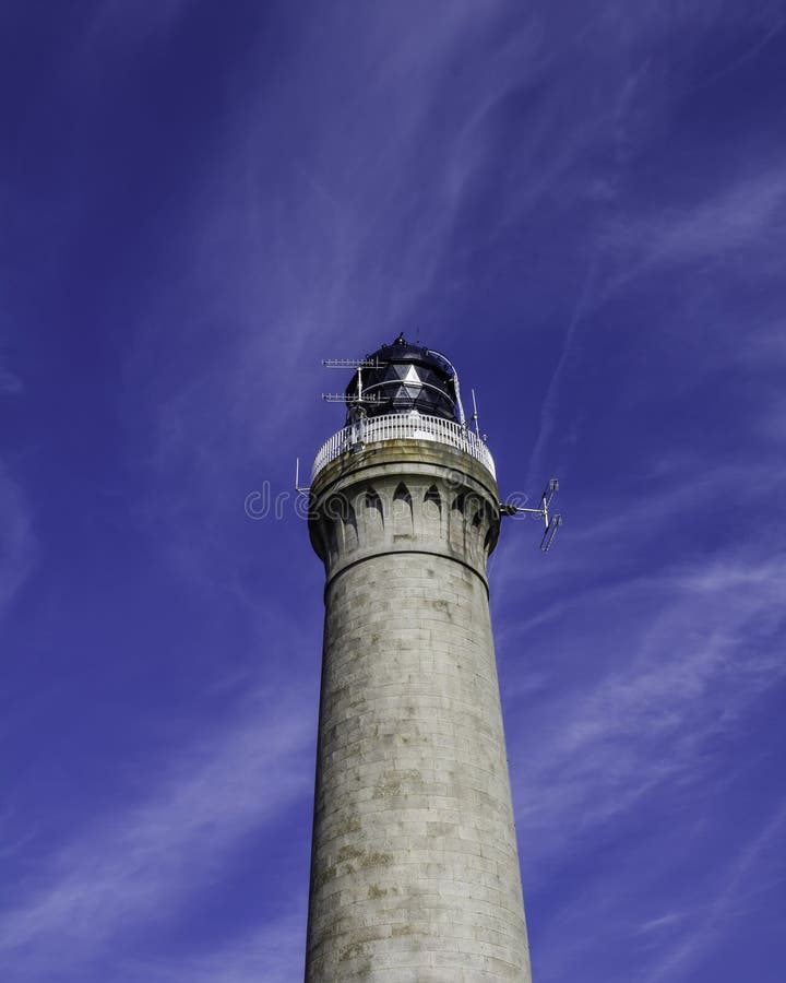 Lighthouse on Blue Background Stock Photo - Image of color, brick: 29123894