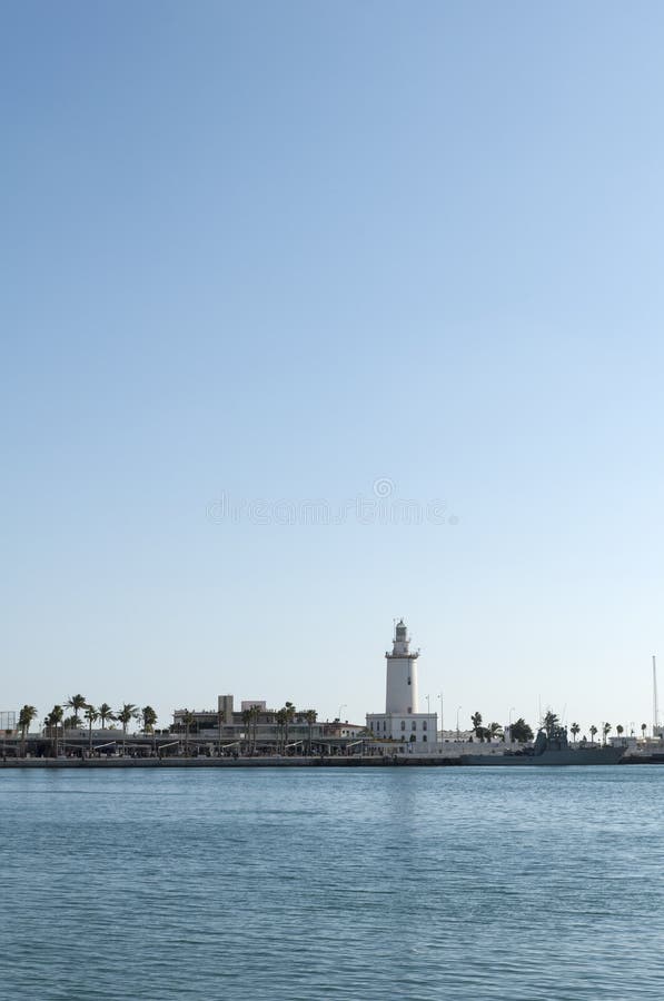 Lighthouse in blue stock image. Image of sunny, spain - 35975333