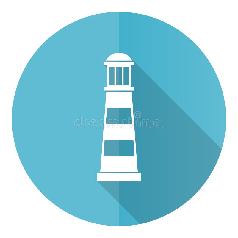 Lighthouse with Blue Sea.Vector Stock Vector - Illustration of ...