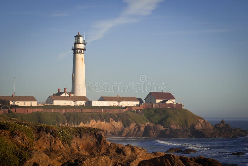 Lighthouse and Blue Sky stock image. Image of water, landscape - 24830013
