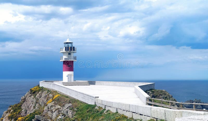 Lighthouse with Blue Sky and Esplanade with Viewpoint Stock Photo ...