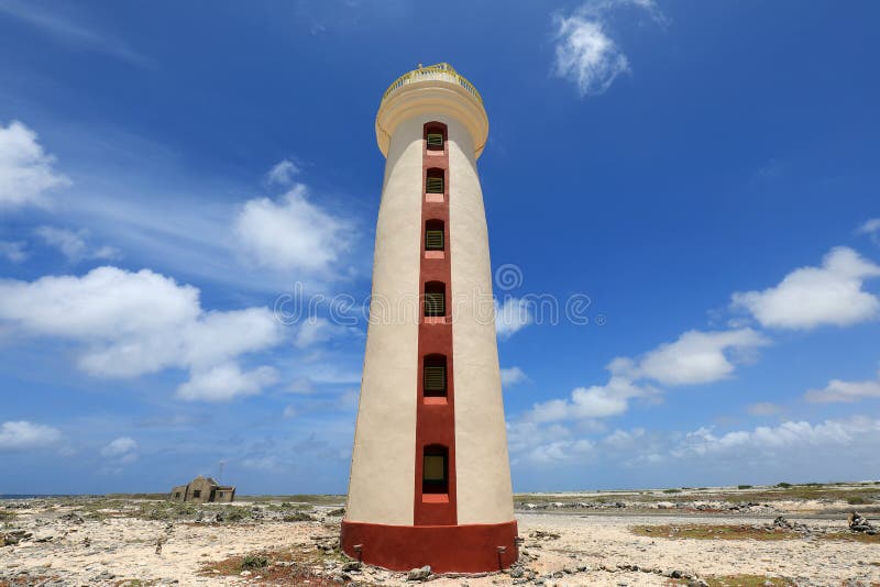 Lighthouse on Bonaire Island Stock Photo - Image of navigation, house ...