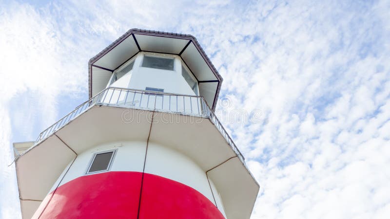 Lighthouse bottom view. stock image. Image of guide, harbor - 65580725