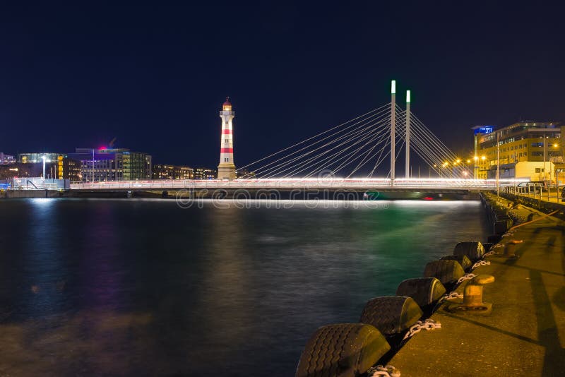 Malmo at night stock image. Image of contemporary, cityscape - 76324149