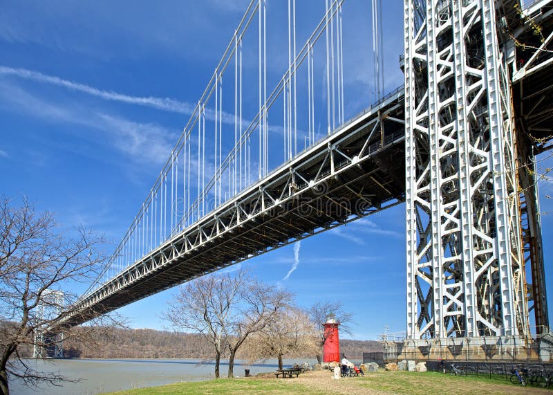 Lighthouse and bridge stock photo. Image of lighthouse - 40770546