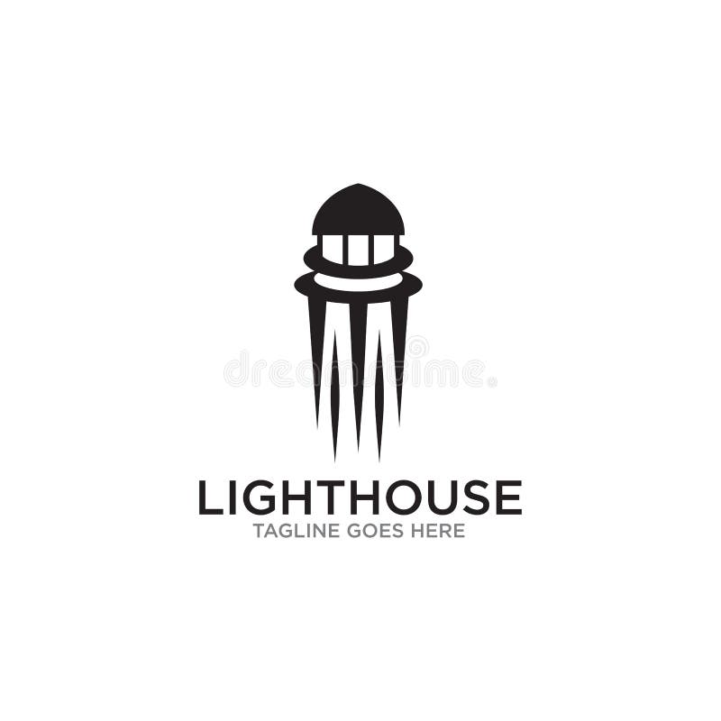Lighthouse Building Logo Design Template Stock Vector - Illustration of ...