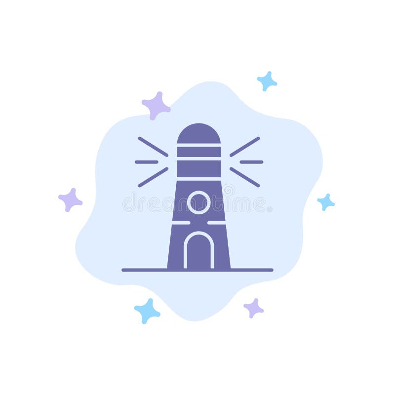 Lighthouse, Building, Navigation, House Blue Icon on Abstract Cloud ...
