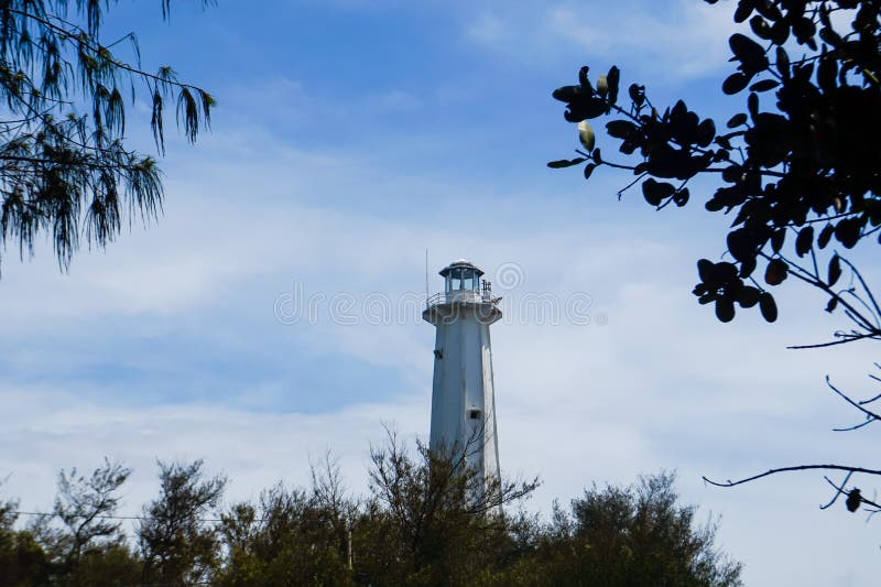 Lighthouse Building on Yogyakarta Beach in Indonesia among Trees during ...