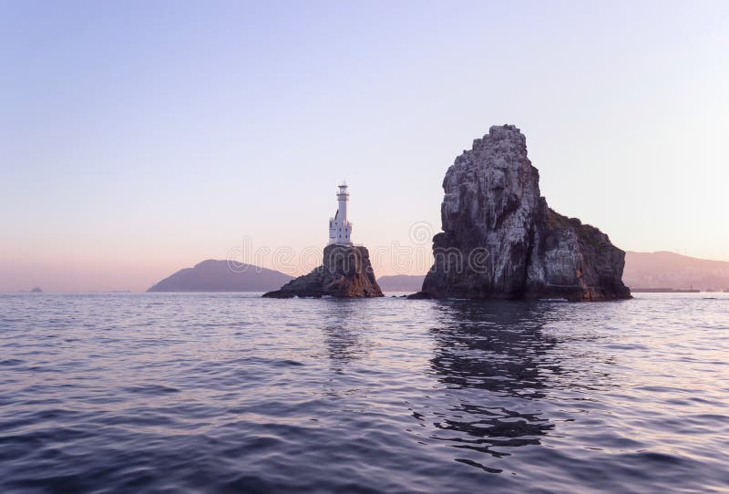 Lighthouse in Busan stock image. Image of lighthouse - 97691623