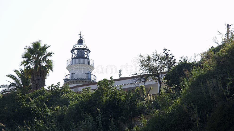Lighthouse in Calella stock photo. Image of lamp, mariners - 56273838