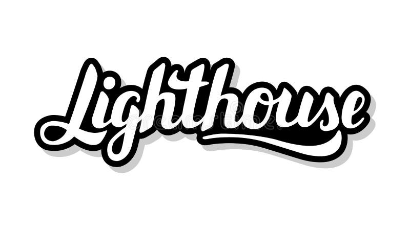 Lighthouse Calligraphy Template Text for Your Design Illustration ...