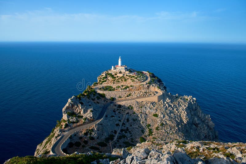 Lighthouse at Cap De Formentor on Majorca while Sunset Stock Image ...