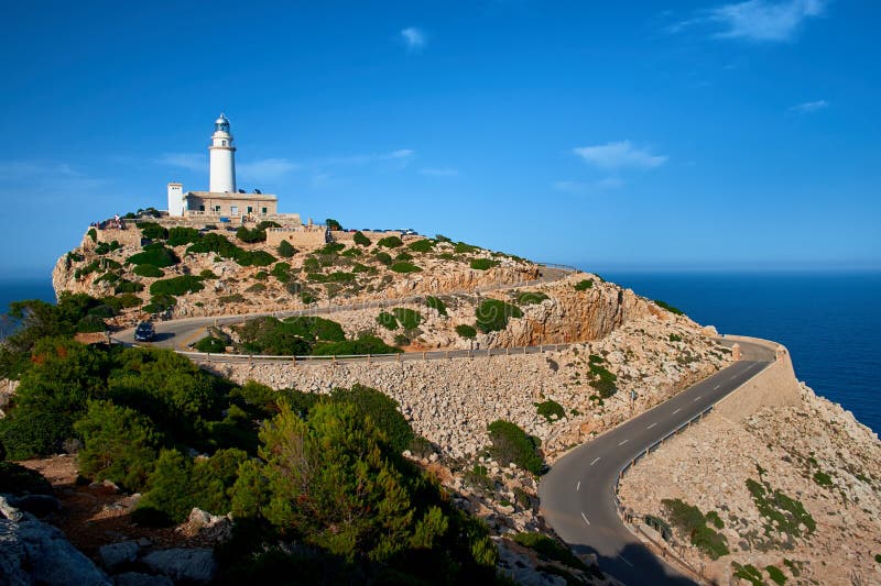 Lighthouse at Cap De Formentor on Majorca while Sunset Stock Image ...
