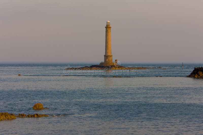 Lighthouse, Cap De La Hague, Normandy, France Stock Photo - Image of ...