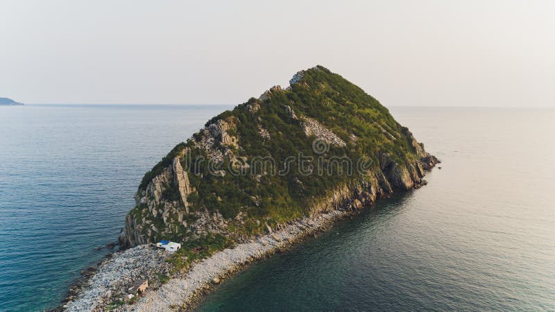 Lighthouse at Cape Chirikov. Sea of Okhotsk. Stock Photo - Image of ...