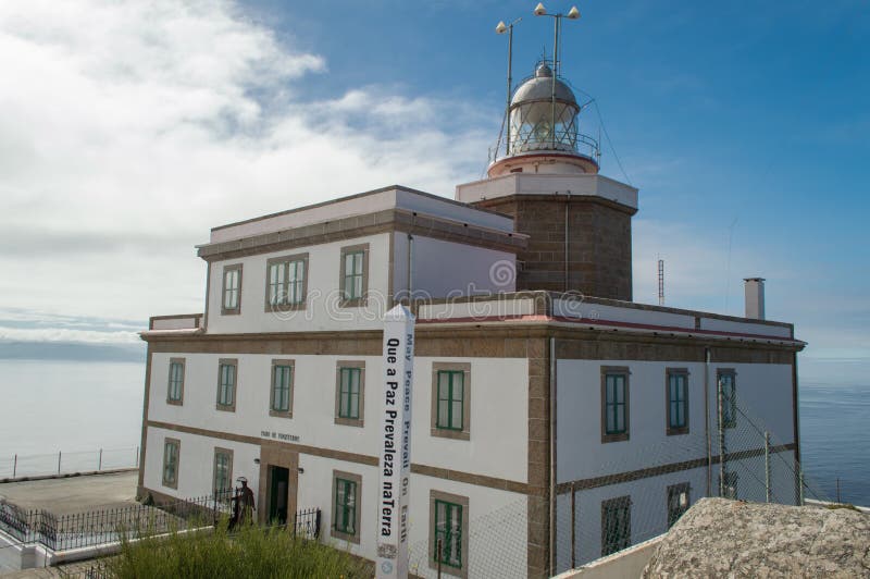 Lighthouse of Cape Finisterre Stock Image - Image of tourist, landmark ...