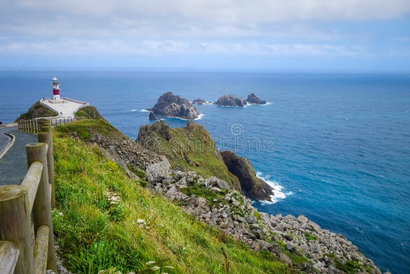 Lighthouse, Cape Ortegal Cliffs and Atlantic Ocean, Galicia, Spain ...