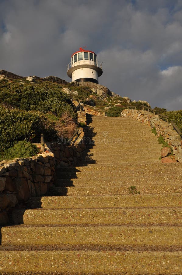 Lighthouse at Cape Point National Park Stock Image - Image of storm ...