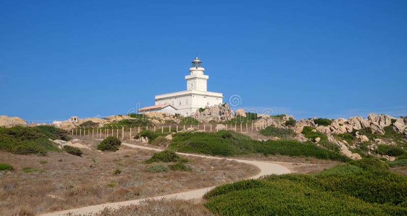 Lighthouse of Capo Testa, in Northern Sardinia Stock Photo - Image of ...