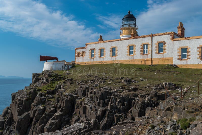 Lighthouse on the Cliffs of Neist Point Stock Image - Image of rock ... Lighthouse on the Cliffs of Neist Point Stock Image - Image of rock ...
