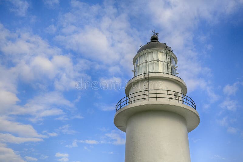 Lighthouse stock photo. Image of railing, access, flashing - 97997234