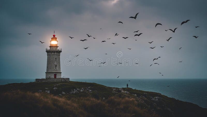 Lighthouse on the Coast Lighthouse is Infested by a Colony of Bats that ...