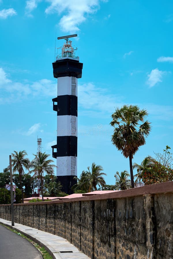 Lighthouse on the Coast Pondicherry India Stock Image - Image of ...