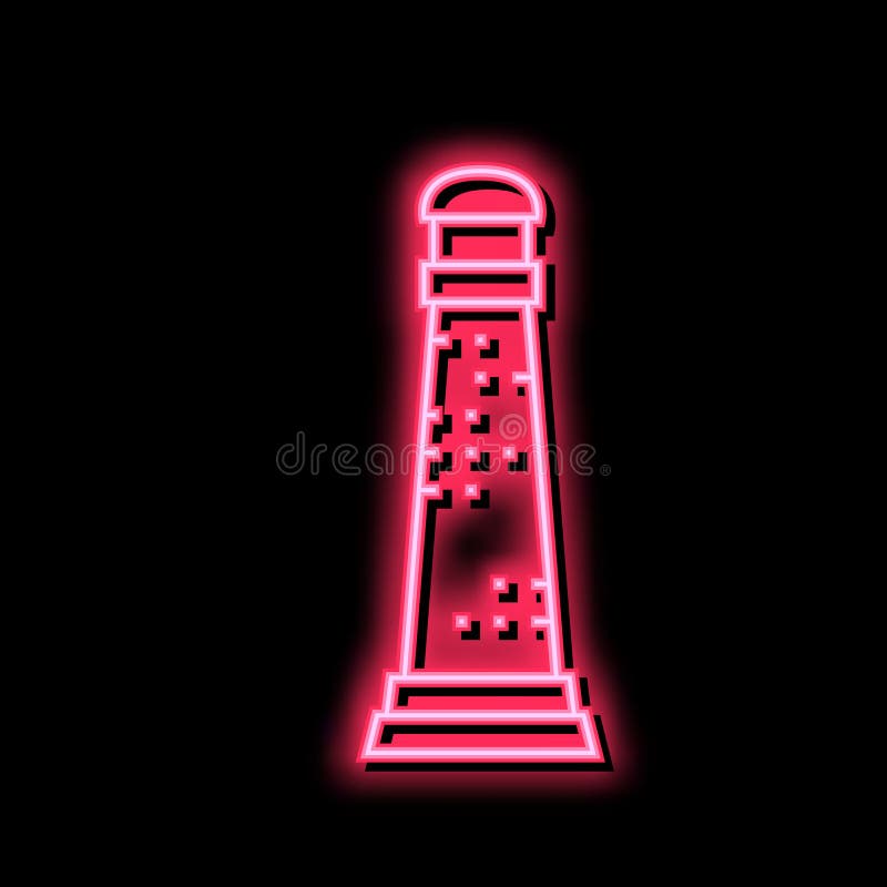Lighthouse Coastline Building Neon Glow Icon Illustration Stock Vector ...