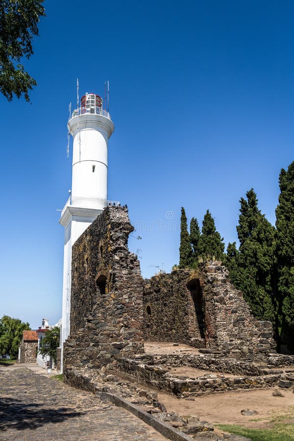 Lighthouse - Colonia Del Sacramento, Uruguay Stock Image - Image of ...