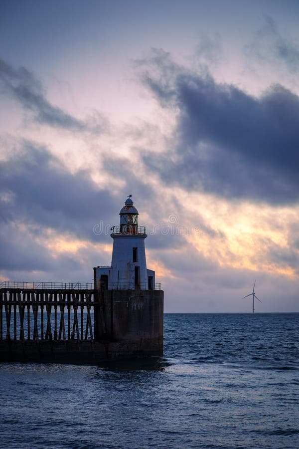 Blyth, Northumberland, West Pier and Lighthouse April 2025 Stock Image ...