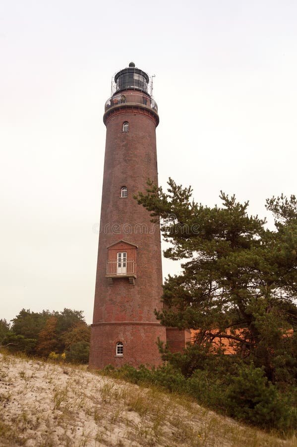 Lighthouse on Darss stock image. Image of landscape, atmospheric - 36415705
