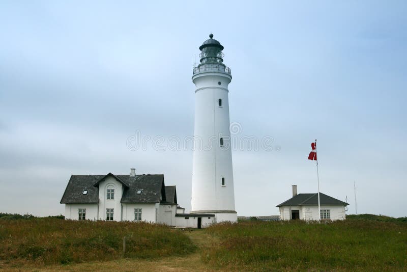 Lighthouse in Denmark stock photo. Image of coast, architecture - 12620184