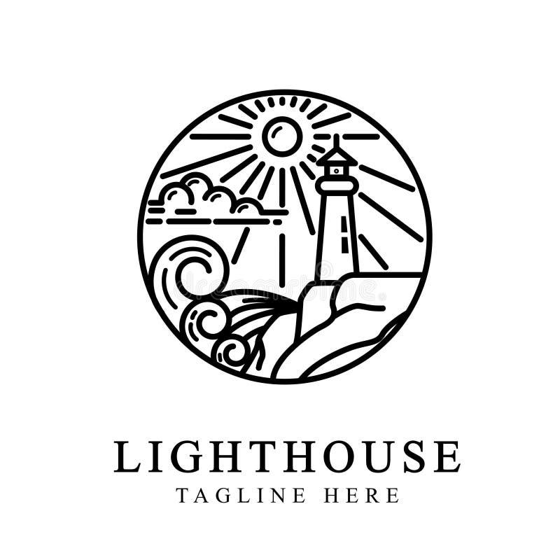 Minimal Lighthouse Logo Stock Illustrations – 192 Minimal Lighthouse ...