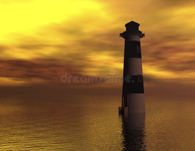 Lighthouse stock illustration. Illustration of illusionistic - 39299963