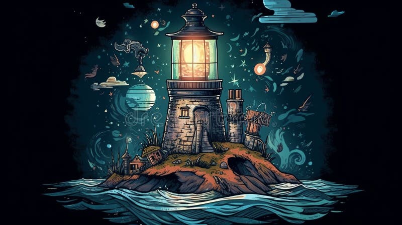 Haunted Lighthouse Stock Illustrations – 35 Haunted Lighthouse Stock ...