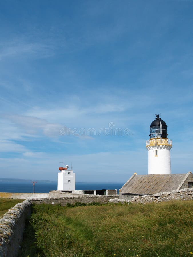 Lighthouse at Dunnet Head, Caithness, Scotland Stock Photo - Image of ...