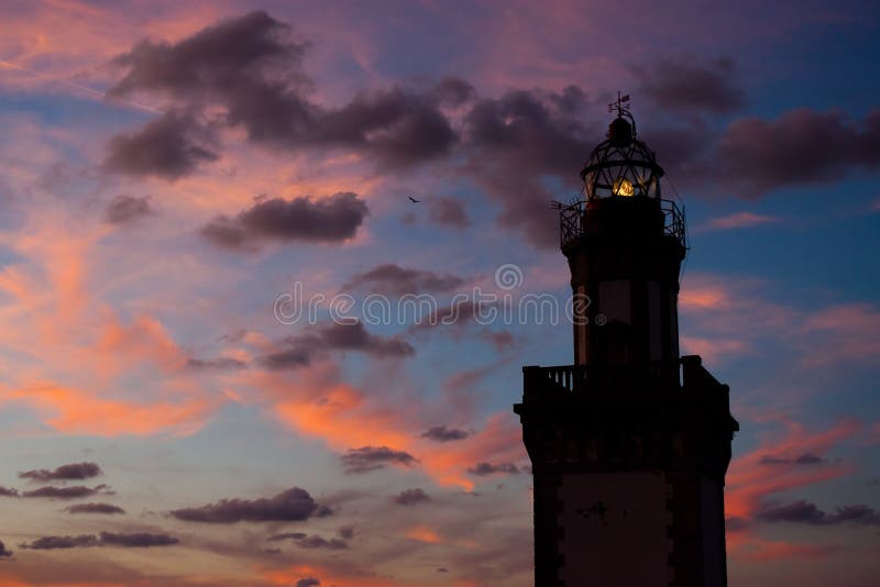 Lighthouse at dusk stock image. Image of country, lighthouse - 26478355